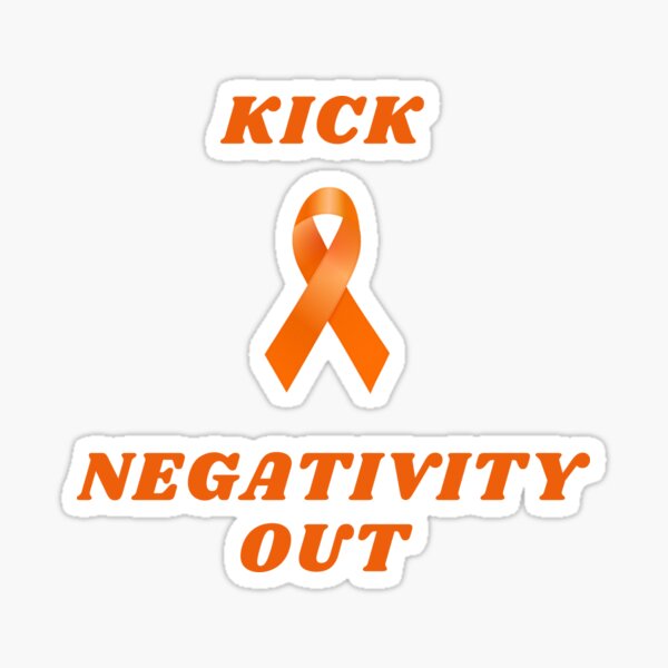 "Kick negativity out inspirational quote design" Sticker for Sale by ...