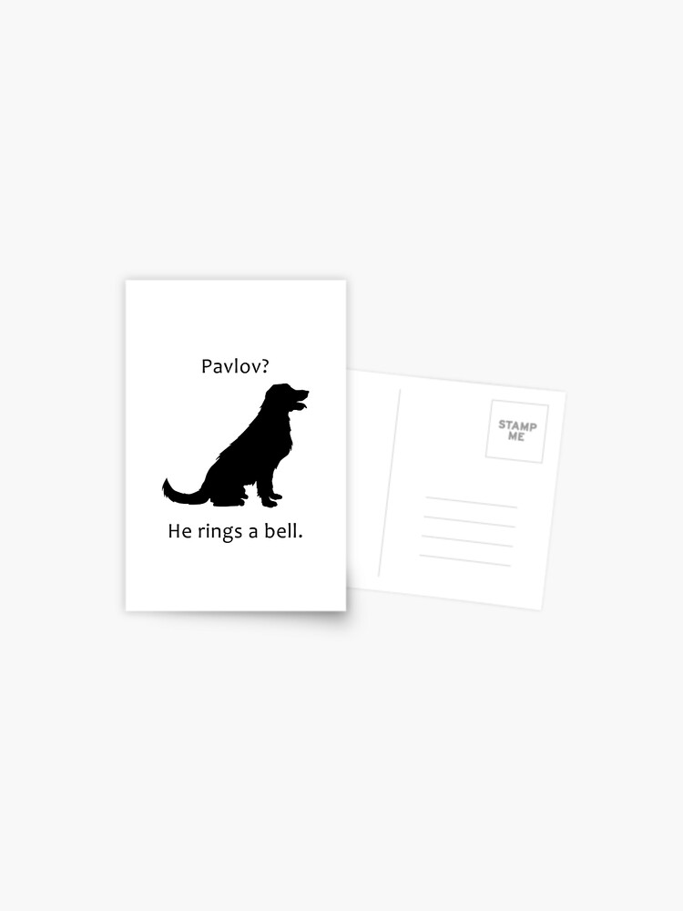 "Pavlov - Dog Pun" Postcard for Sale by Lasher | Redbubble