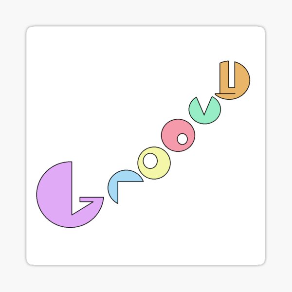 "Groovy- Circle Letter Design" Sticker for Sale by K3FQ | Redbubble