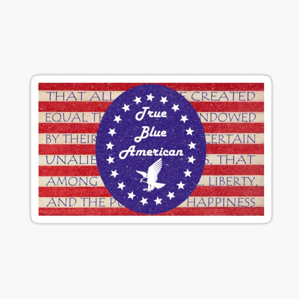"True Blue American Flag" Sticker by mrtraz | Redbubble