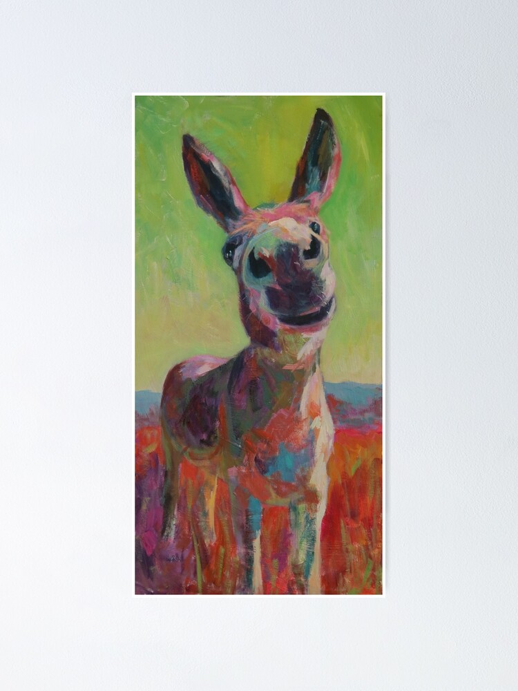 "Hee Haw in the Red Field" Poster for Sale by lindbladstudios | Redbubble