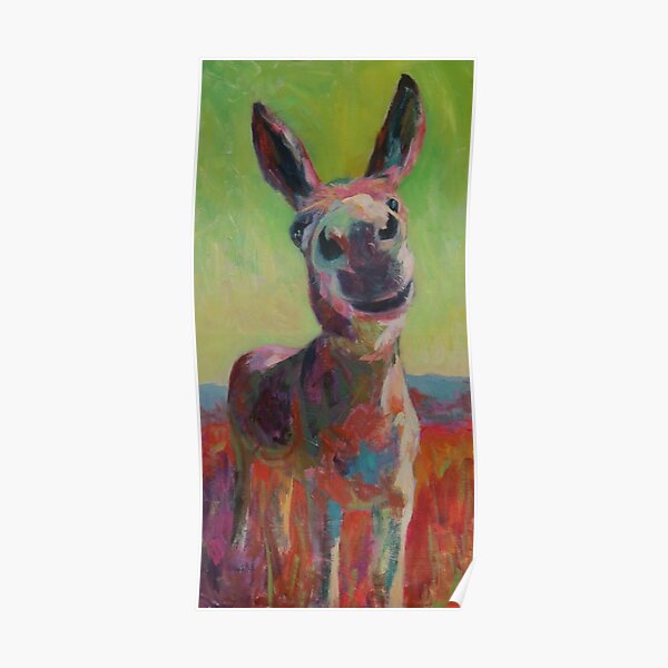 "Hee Haw in the Red Field" Poster for Sale by lindbladstudios | Redbubble