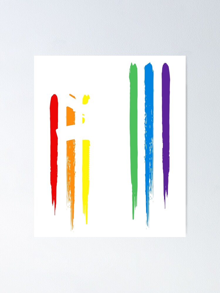 "Human LGBT Gun Flag" Poster for Sale by AmyShopus | Redbubble