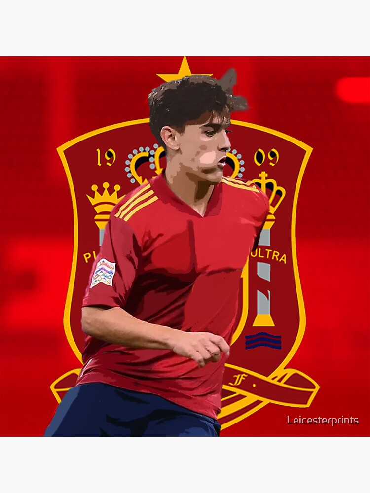 "Pablo Gavi Spain" Sticker for Sale by Leicesterprints | Redbubble