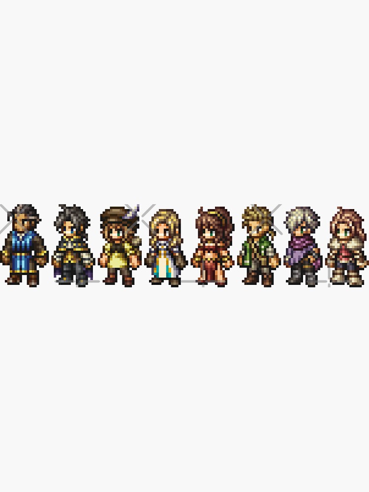 "Octopath Travelers " Sticker for Sale by The Sprite Guy | Redbubble