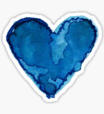 Blue Heart Stickers | Redbubble
