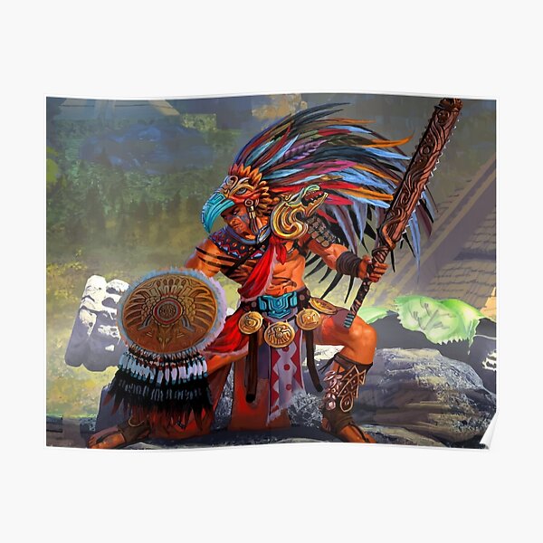 "Aztec warrior" Poster for Sale by edleon | Redbubble