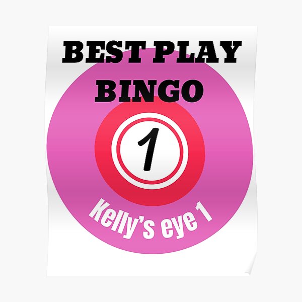 "Best Play Bingo, no.1, bingo ball Kelly’s eye 1,on a pink background ...