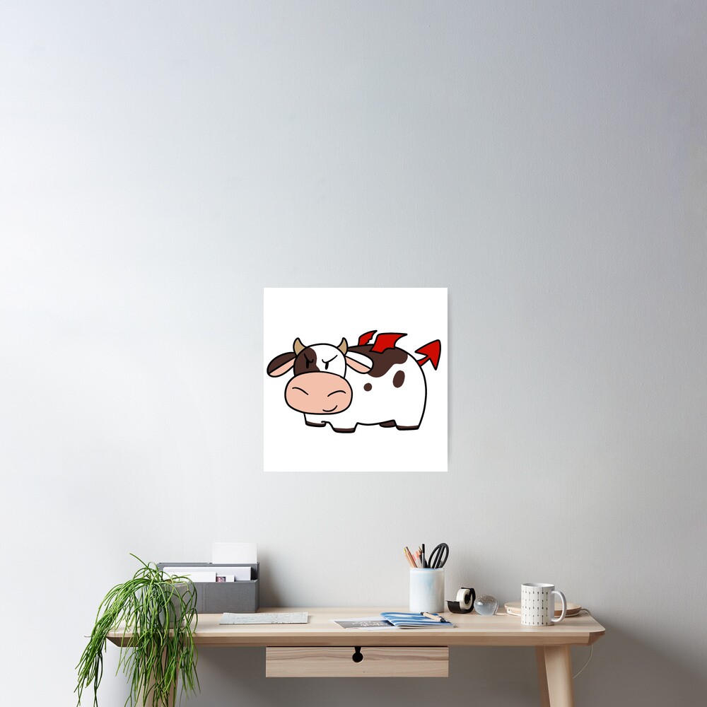 "Red Devil Cow" Poster by SaradaBoru | Redbubble
