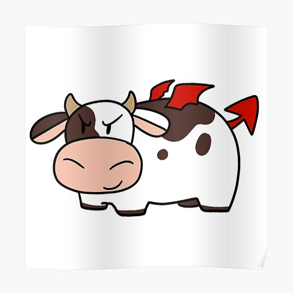 "Red Devil Cow" Poster by SaradaBoru | Redbubble