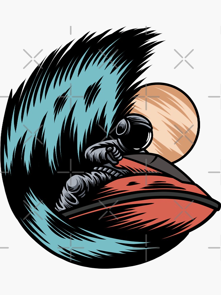 "Space jet ski" Sticker for Sale by pnkpopcorn | Redbubble