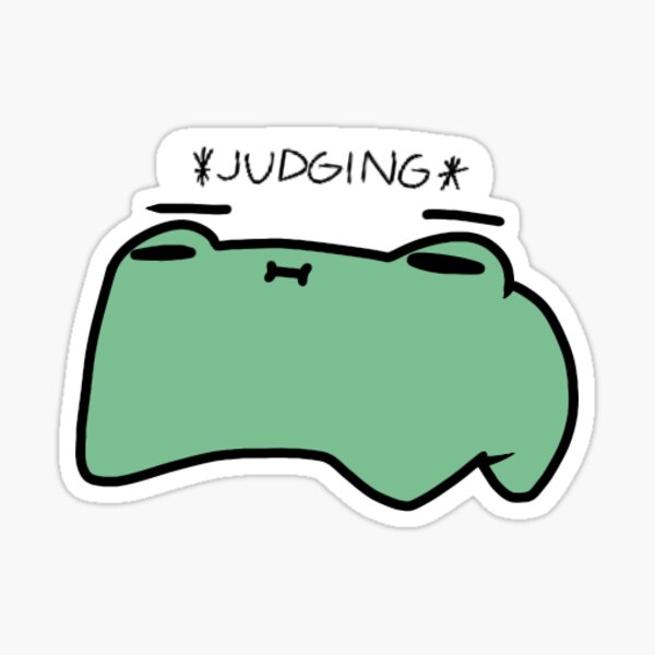 "Judging Frog" Sticker for Sale by DeweyArtBee | Redbubble