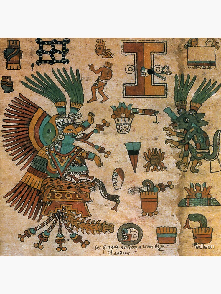 "Aztec Codex" Sticker for Sale by edleon | Redbubble