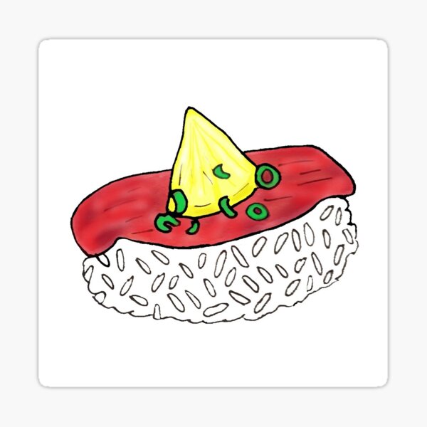 "Tuna with a lemon slice" Sticker for Sale by SpookyLemonArt | Redbubble