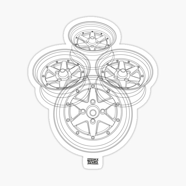 "SSR wheels" Sticker for Sale by MishkaDraws | Redbubble