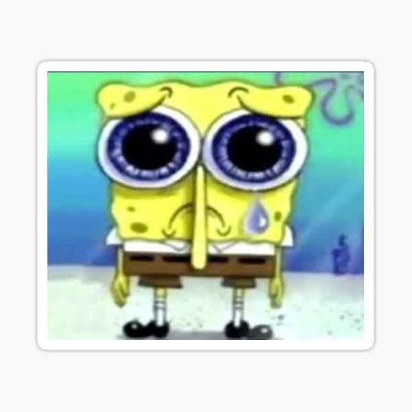 "Sad Spongebob Gif" Sticker for Sale by robpadding611 | Redbubble