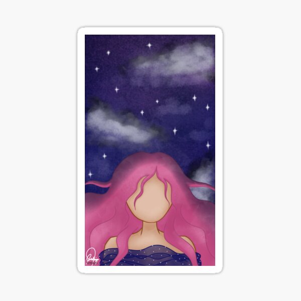 "galaxy girl" Sticker by MargaritaYu | Redbubble