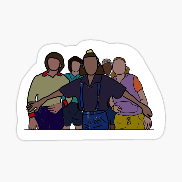 "Stranger things cast" Sticker for Sale by FlyingSprinkles | Redbubble