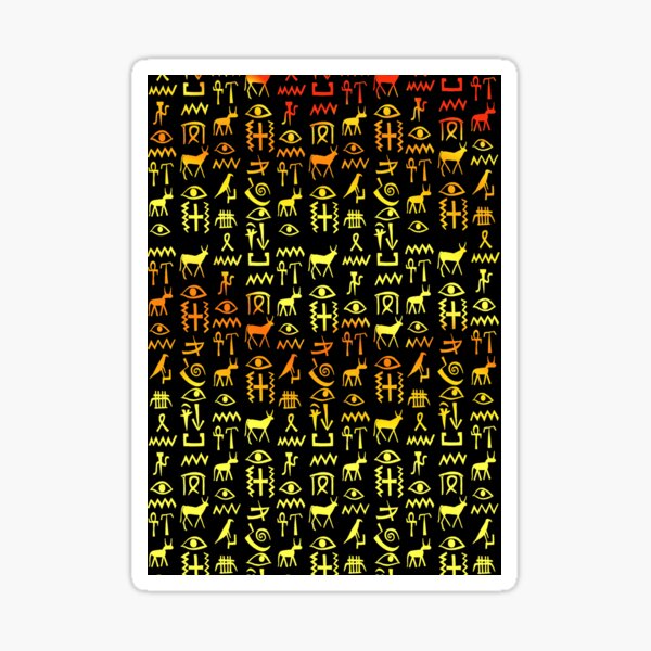 "Hieroglyphics " Sticker for Sale by Hitchen | Redbubble