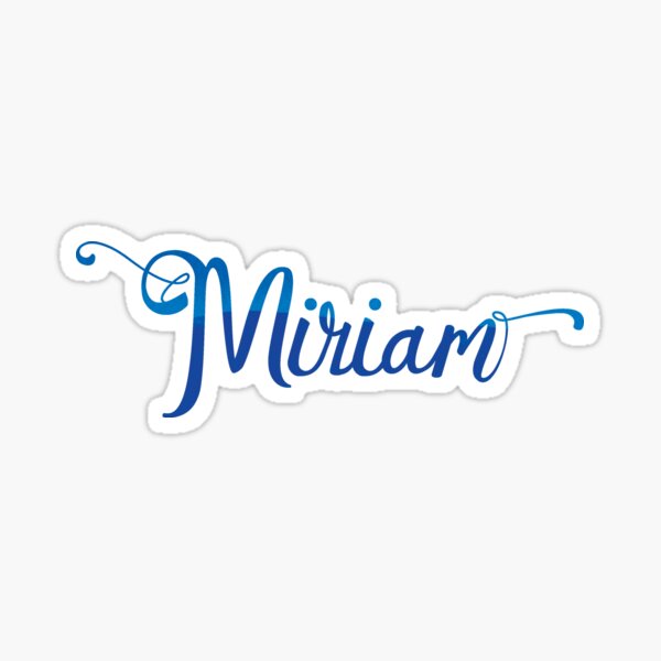 "Miriam" Sticker by navtrav | Redbubble