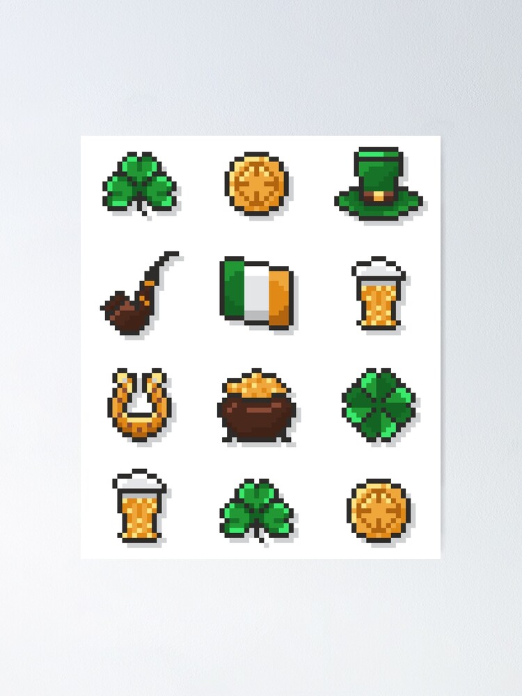 Póster «Pixel Art del día de San Patricio» de doubleplott | Redbubble