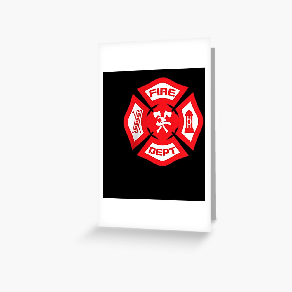 "Fire Department Uniform Official Firefighter Gear" Greeting Card by ...