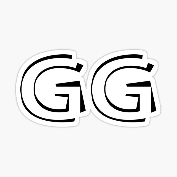 "GG" Sticker for Sale by Dianthus | Redbubble