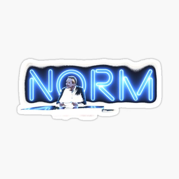 "Tribute To Norm Classic" Sticker by hugokarlatqr79 | Redbubble