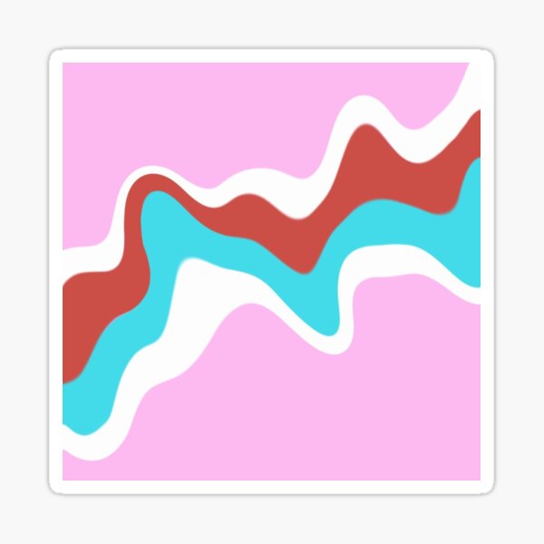 "Retro Squiggle line vintage aesthetic " Sticker for Sale by DaisyLemon ...