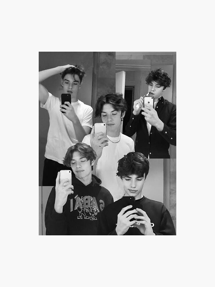 "Louis Partridge mirror pic collage " Sticker for Sale by r3ddie ...