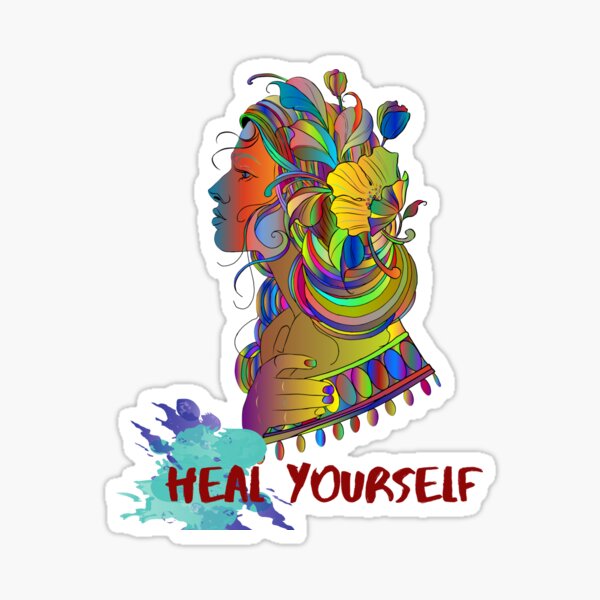 "Heal Yourself" Sticker for Sale by Cov19official | Redbubble