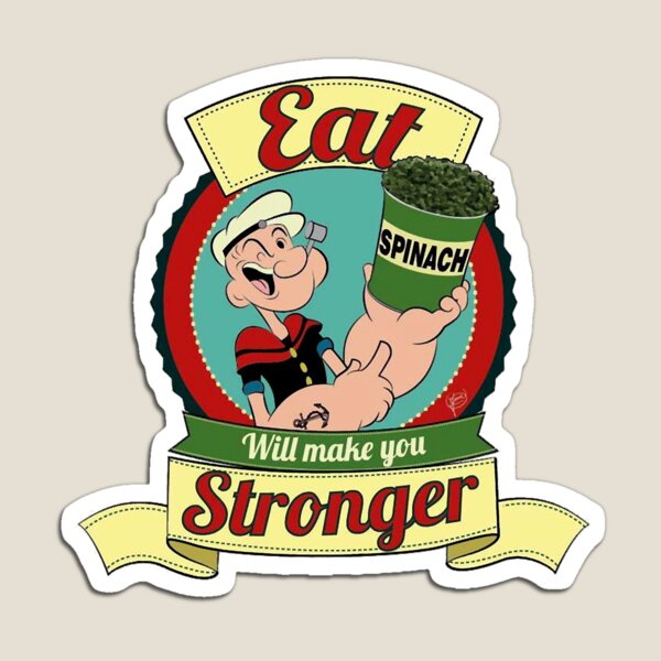 "Popeye spinach logo" Magnet for Sale by BuehlerMeredith | Redbubble