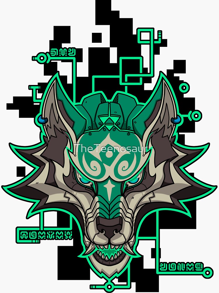 "CyberWolf Hero - Triforce Twilight Princess" Sticker for Sale by ...