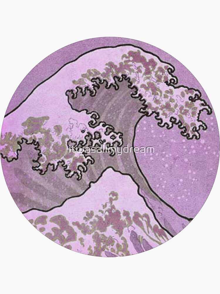 "PInk wave" Sticker for Sale by itwasallmydream | Redbubble