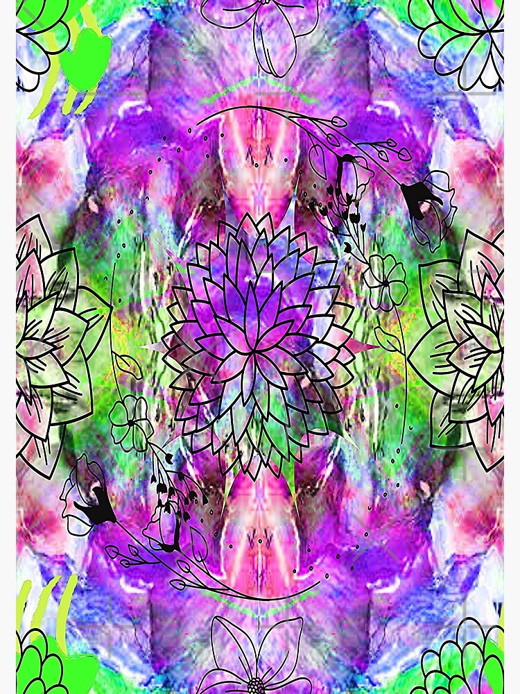 "Vibrant Colorful Botanical Abstract Design,4,Graphic Psychedelic ...
