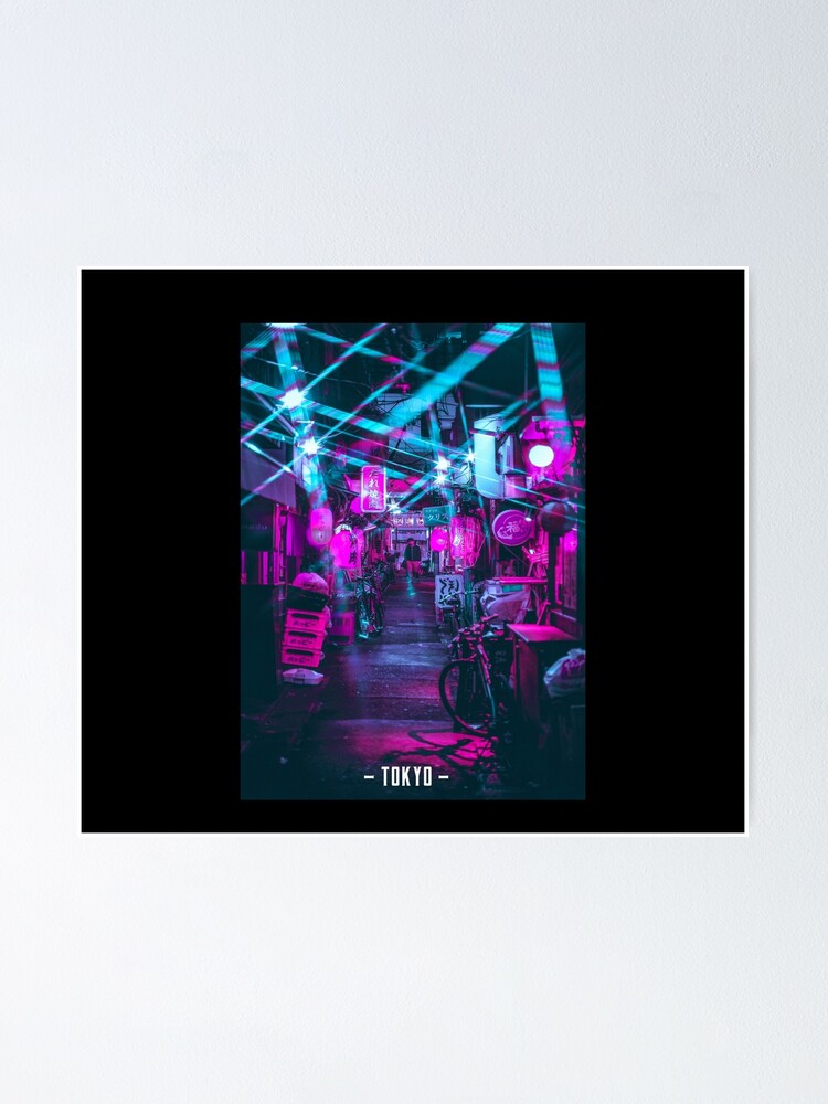 "Tokyo Street Neon Synthwave" Poster for Sale by miraclecreative ...