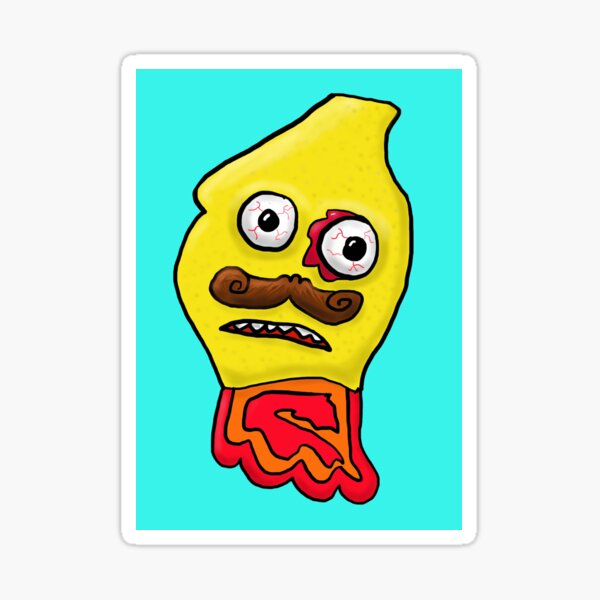 "Original Cartoon Character Lemonhead Man" Sticker for Sale by J ...