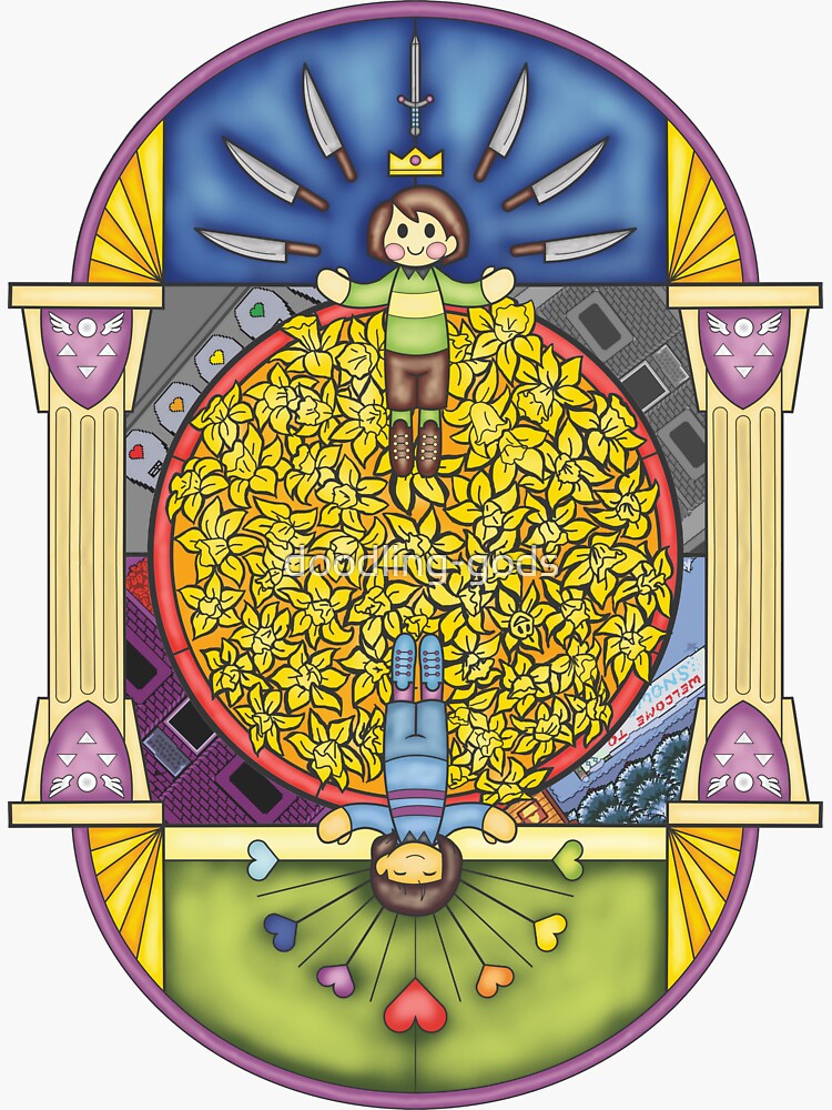 "Undertale: The Angel of Prophecy" Sticker for Sale by doodling-gods ...