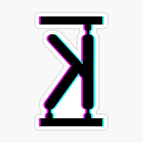 "Backwards letter K" Sticker for Sale by flyback | Redbubble