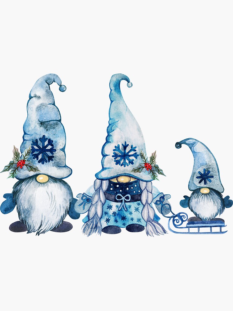 "Hand drawn Nordic gnomes Watercolor Christmas gnomes clipart. clip art ...