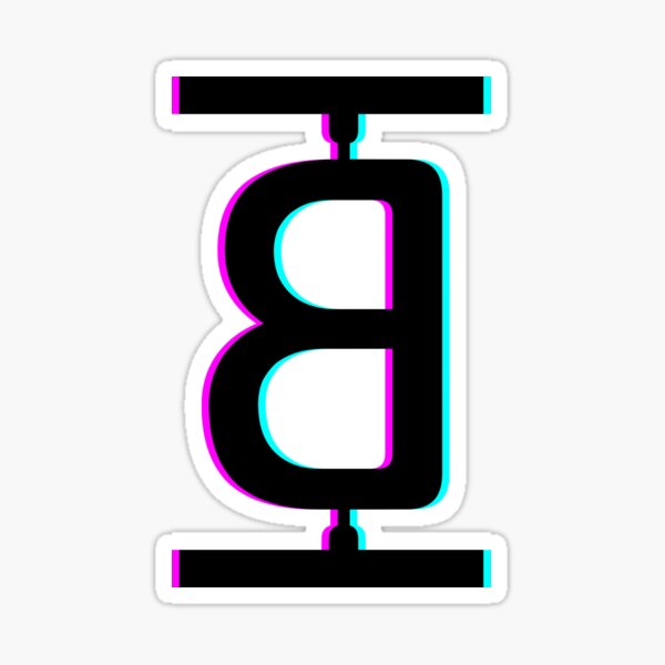 "Backwards letter B" Sticker for Sale by flyback | Redbubble