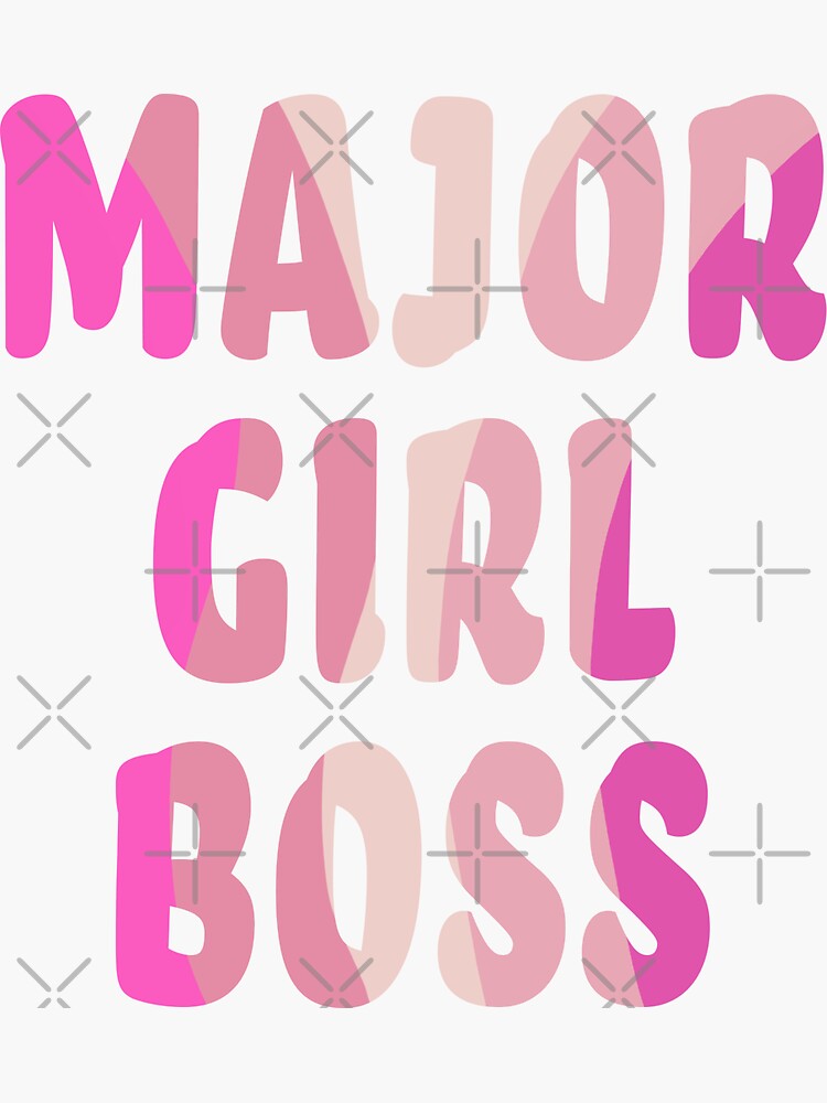 "Major Girl Boss" Sticker for Sale by kcgfx | Redbubble