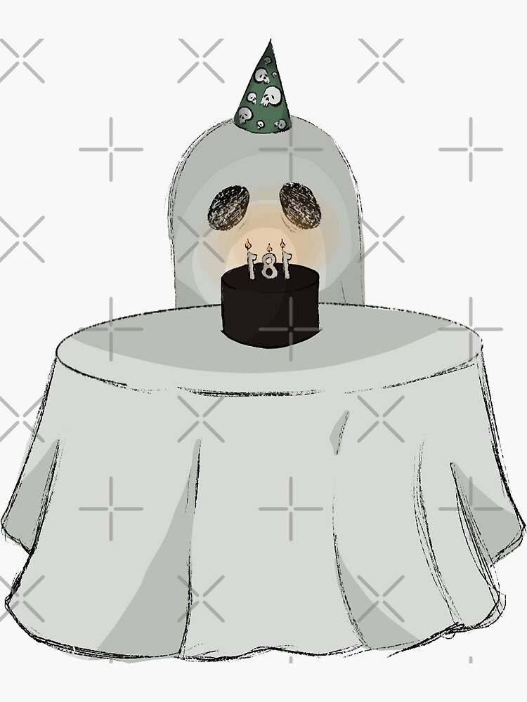 "Ghost Birthday Sticker" Sticker by levitrip | Redbubble