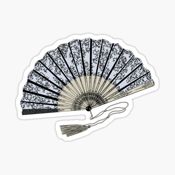 "Victorian Fan Illustration" Sticker for Sale by HRSCreates | Redbubble