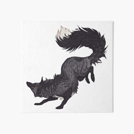 "Silver fox" Art Board Print by Giulialibard | Redbubble