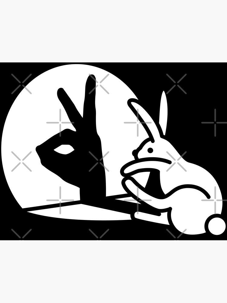 "Funny Rabbit shadow hand shadow puppets bunny figure pop art" Poster ...