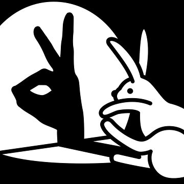 "Funny Rabbit shadow hand shadow puppets bunny figure pop art" Poster ...