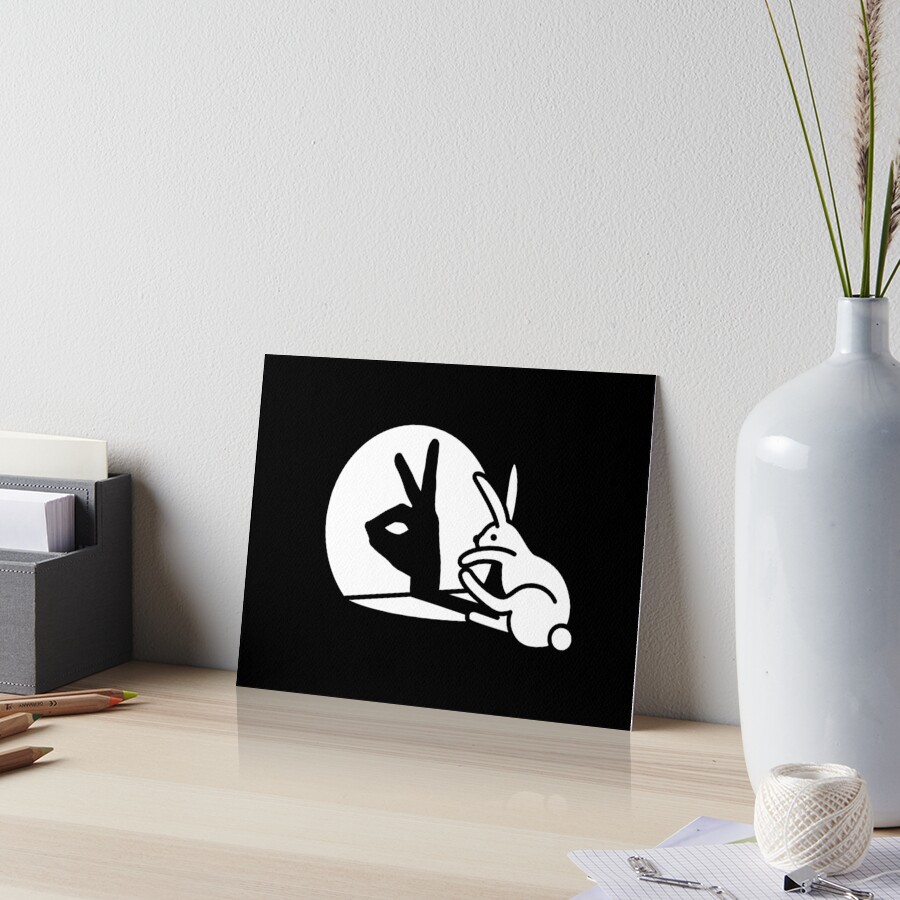 "Funny Rabbit shadow hand shadow puppets bunny figure pop art" Poster ...