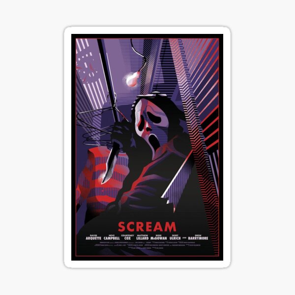 "Scream poster 5" Sticker for Sale by knrowan | Redbubble