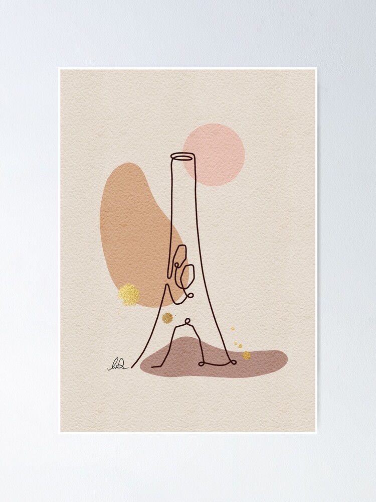 "KAUST line Art - The Beacon in Desert Colors" Poster by CreatEVEdesign ...